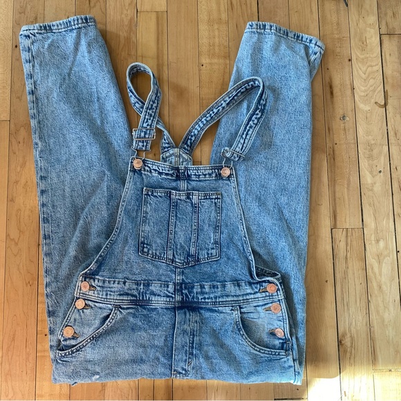 H&M | Jeans | Denim Acid Wash Denim Overalls | Poshmark